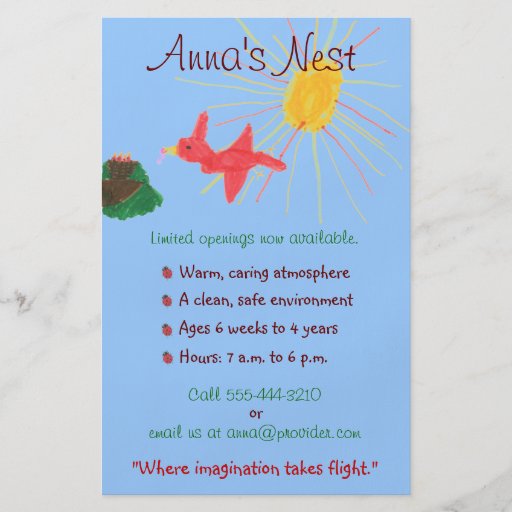 Child Care Flyer Zazzle