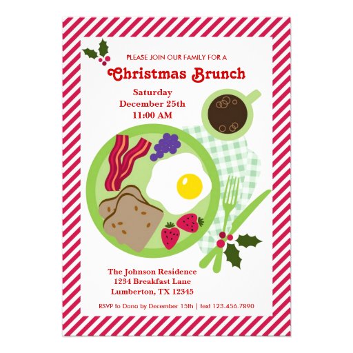 Christmas Brunch Invitation 5 X 7 Invitation Card Zazzle