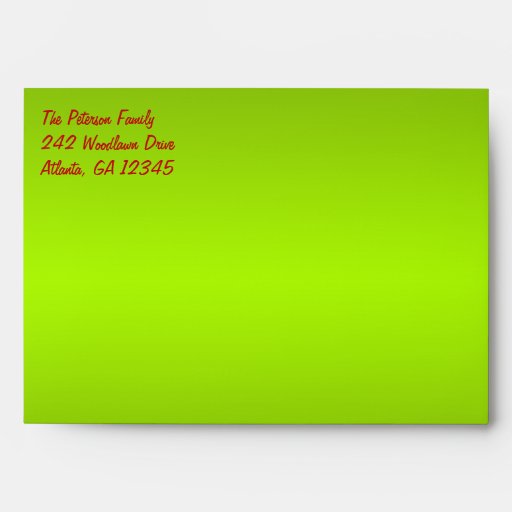 Christmas Envelope For 5x7 Greeting Cards Zazzle