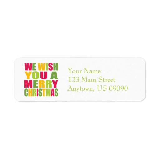 Christmas Fun Return Address Label Zazzle