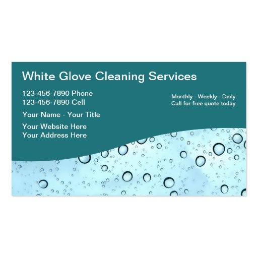 Cleaning Service Business Cards