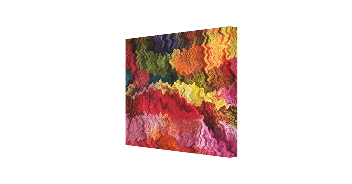 Colorful Fabric Abstract Canvas Print Zazzle