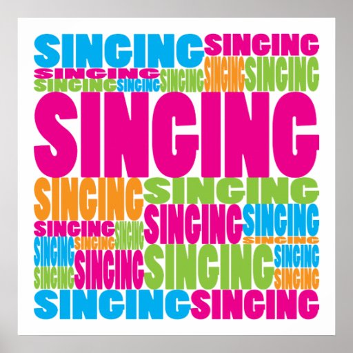 Colorful Singing Poster | Zazzle