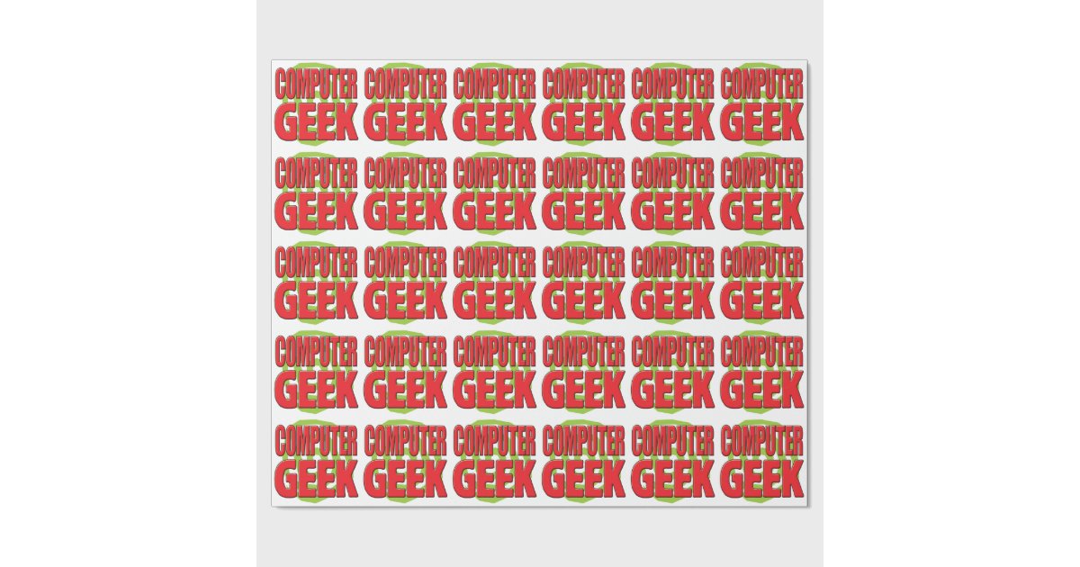 Computer Geek Wrapping Paper Zazzle
