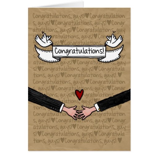 Congratulations Gay Wedding Couple Card Zazzle