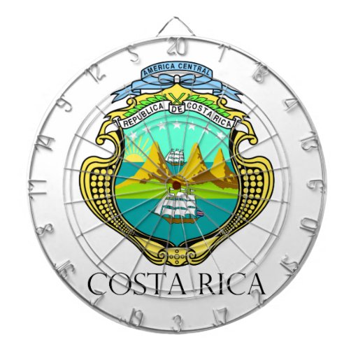 COSTA RICA Emblem flag coat Of Arms symbol Dartboard Zazzle costa-rica-emblem-flag-coat-of-arms-symbol-dartboard-zazzle