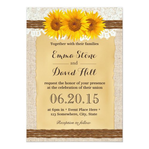 BURLAP LACE WEDDING INVITATIONS - Burlap Lace Wedding Invitations BURLAP LACE WEDDING INVITATIONS - Burlap Lace Wedding Invitations