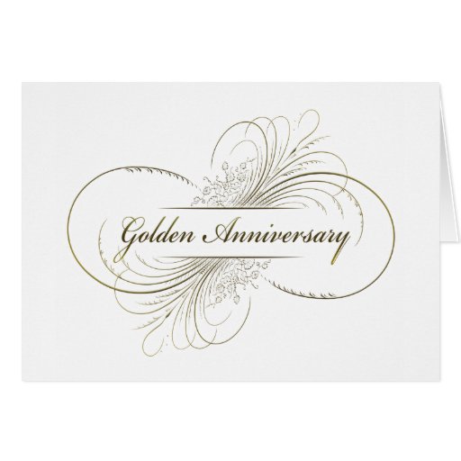 Create Your Own Golden Anniversary Design Card Zazzle