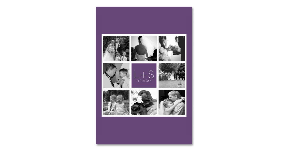 Create Your Own Wedding Photo Collage Monogram Card Zazzle create-your-own-wedding-photo-collage-monogram-card-zazzle