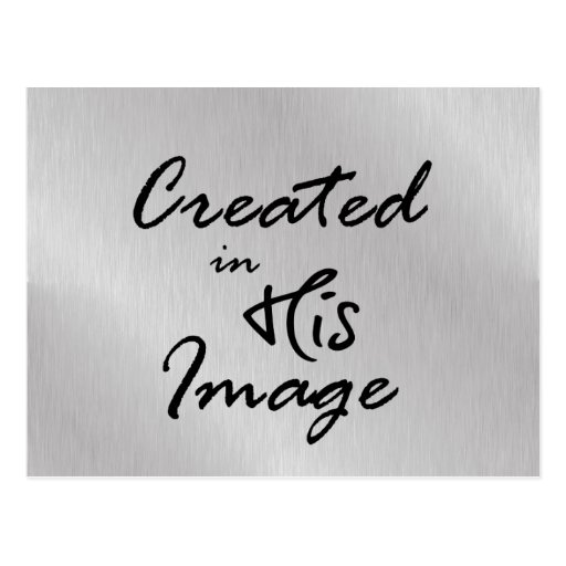 Created in His Image Christian Quote Postcard | Zazzle