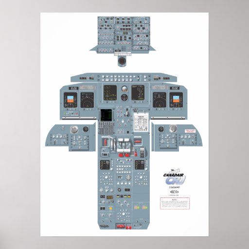 Crj Cockpit Poster Zazzle