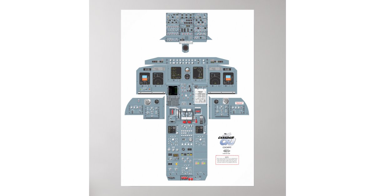 Crj Cockpit Poster Zazzle