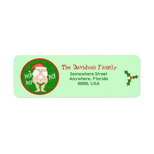 Custom Christmas Funny Return Address Labels Zazzle
