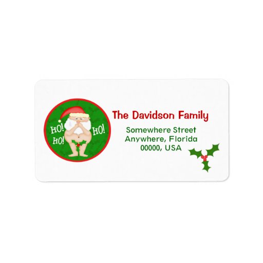 Custom Christmas Funny Return Address Labels Zazzle