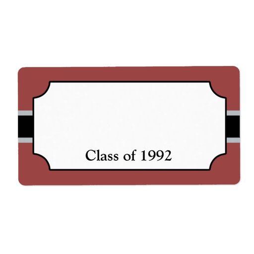 Custom Class Reunion Name Tag Labels Zazzle