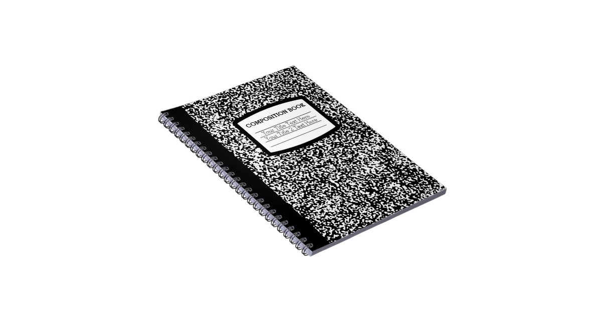 Custom Composition Book Black/White School/Teacher Spiral Notebook | Zazzle