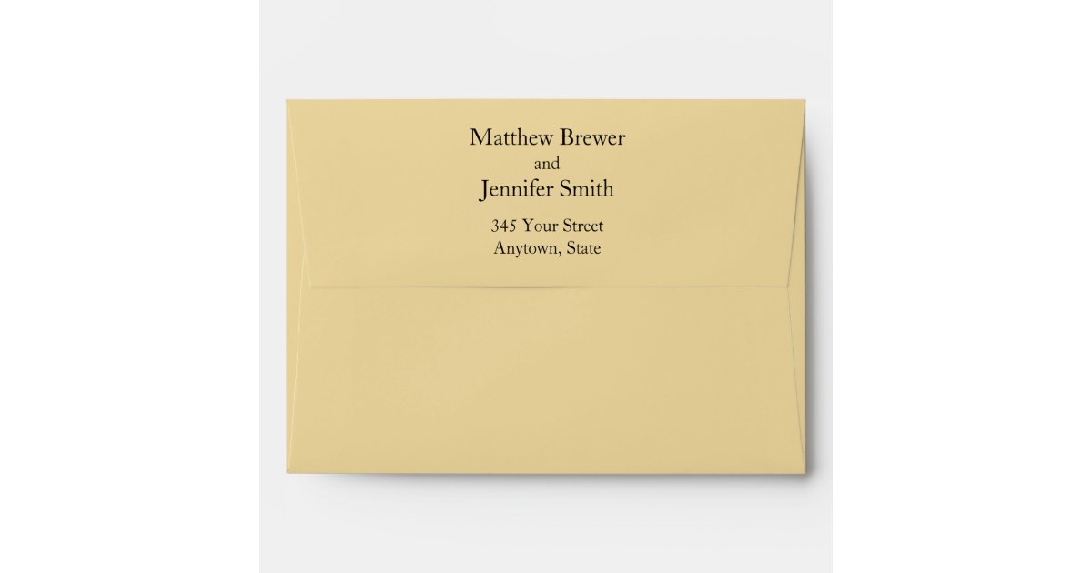 Custom Golden Yellow Envelope With Return Address Zazzle custom-golden-yellow-envelope-with-return-address-zazzle