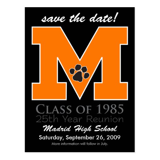 Class Reunion Save The Date Postcards Postcard Template Designs Zazzle