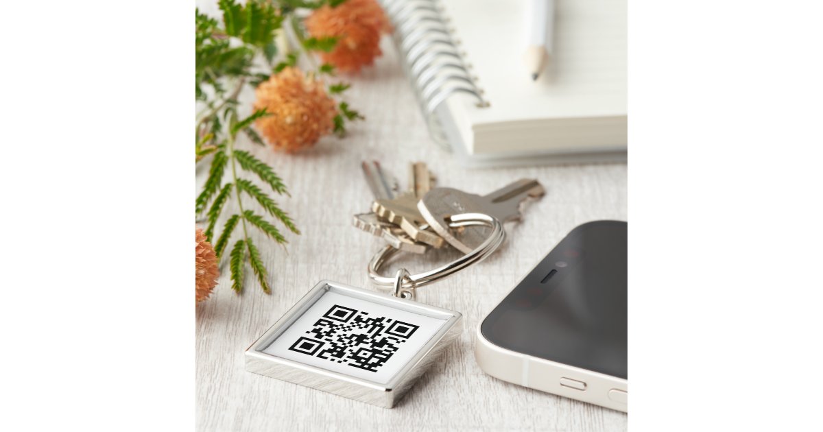 Custom QR Code Keychain | Zazzle Custom QR Code Keychain | Zazzle
