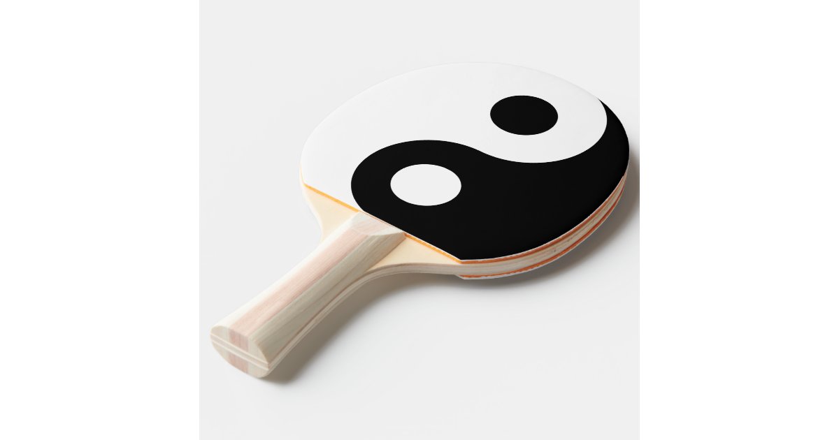 Customizable Black Yin Yang Symbol Ping Pong Paddle Zazzle