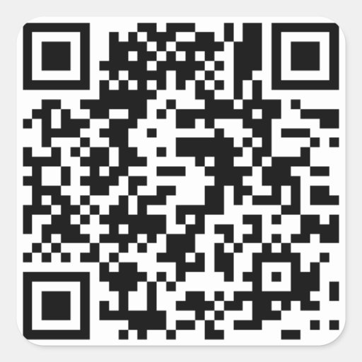 Customizable QR Code Square Sticker Zazzle Customizable QR Code Square Sticker Zazzle