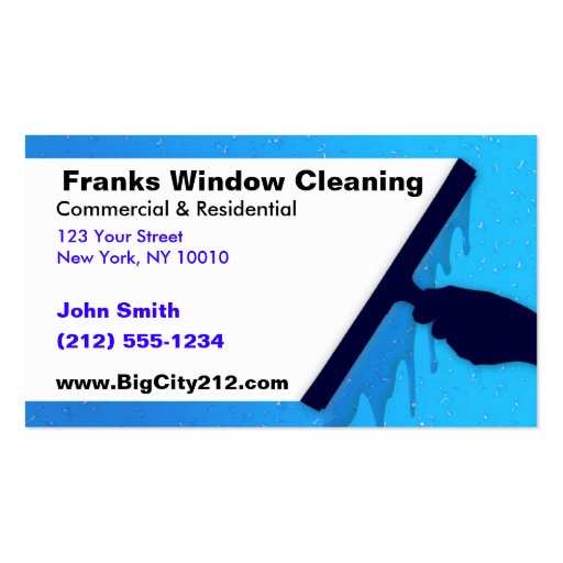 Window Cleaning Business Card Templates BizCardStudio