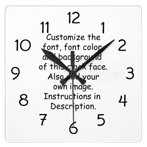 Customize Font, Font Color, Background, Image Round Clocks | Zazzle Customize Font, Font Color, Background, Image Round Clocks | Zazzle