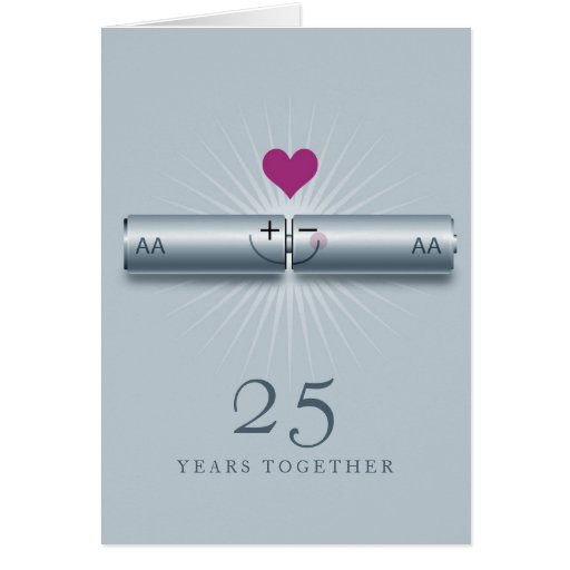 Cute 25th Wedding Anniversary Card Zazzle
