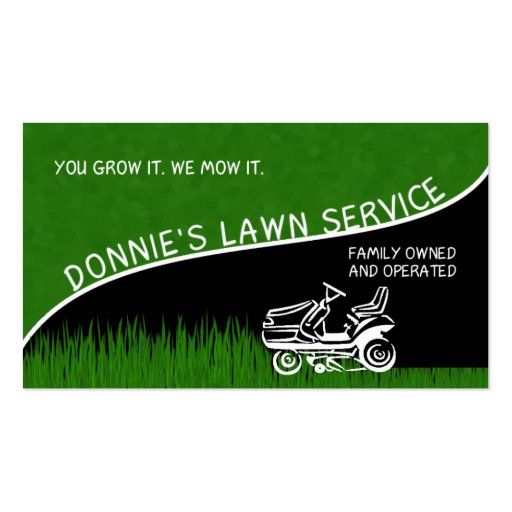 Donnie s Lawn Service Double Sided Standard Business Cards Pack Of 100 