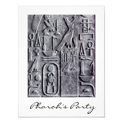 Egyptian Hieroglyphs Pharoh s Party Invitation Zazzle Egyptian Hieroglyphs Pharoh s Party Invitation Zazzle