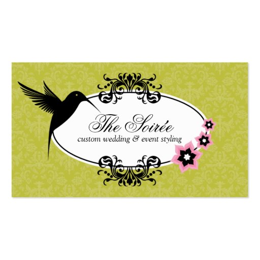 Elegant Damask Event Coordinator Business Cards Zazzle