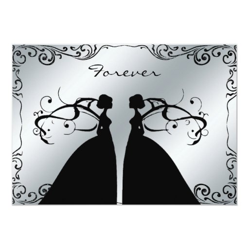 Elegant Lesbian Gay Wedding Invitation Zazzle