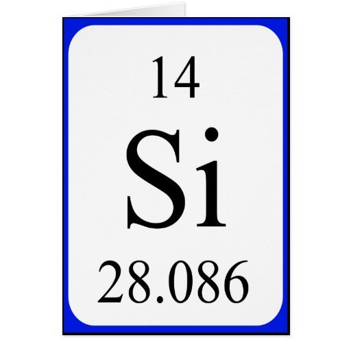 Element 14 card - Silicon white | Zazzle Element 14 card - Silicon white | Zazzle