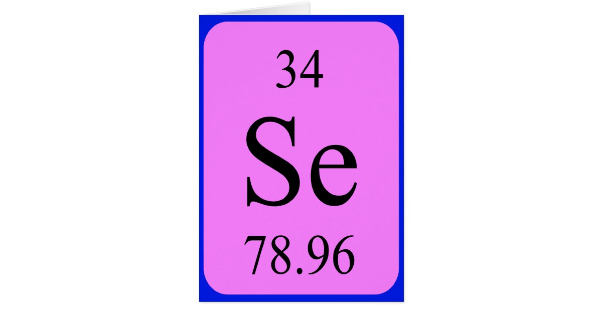 Element 34 Card Selenium Zazzle Element 34 Card Selenium Zazzle