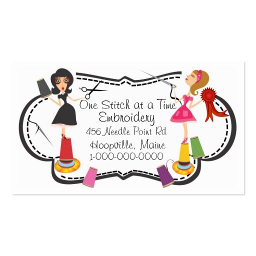 Embroidery Business Card Templates BizCardStudio Embroidery Business Card Templates BizCardStudio