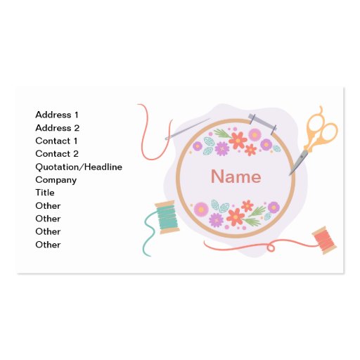 Embroidery Business Card Templates BizCardStudio Embroidery Business Card Templates BizCardStudio
