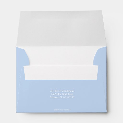 Envelope Size A6 Baby Blue Return Address Zazzle