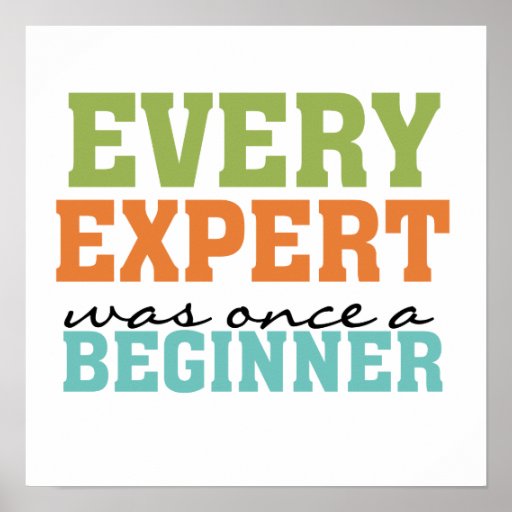 Every Expert Was Once a Beginner Posters | Zazzle Every Expert Was Once a Beginner Posters | Zazzle