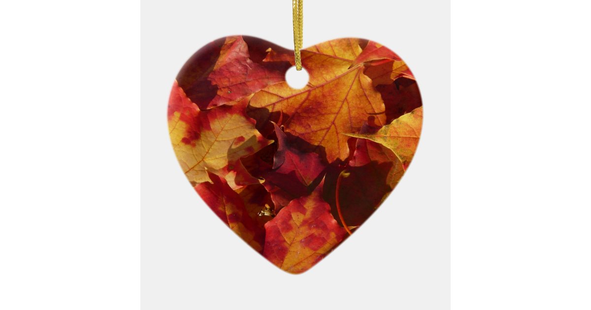Fall Autumn Leaves Ceramic Ornament Zazzle