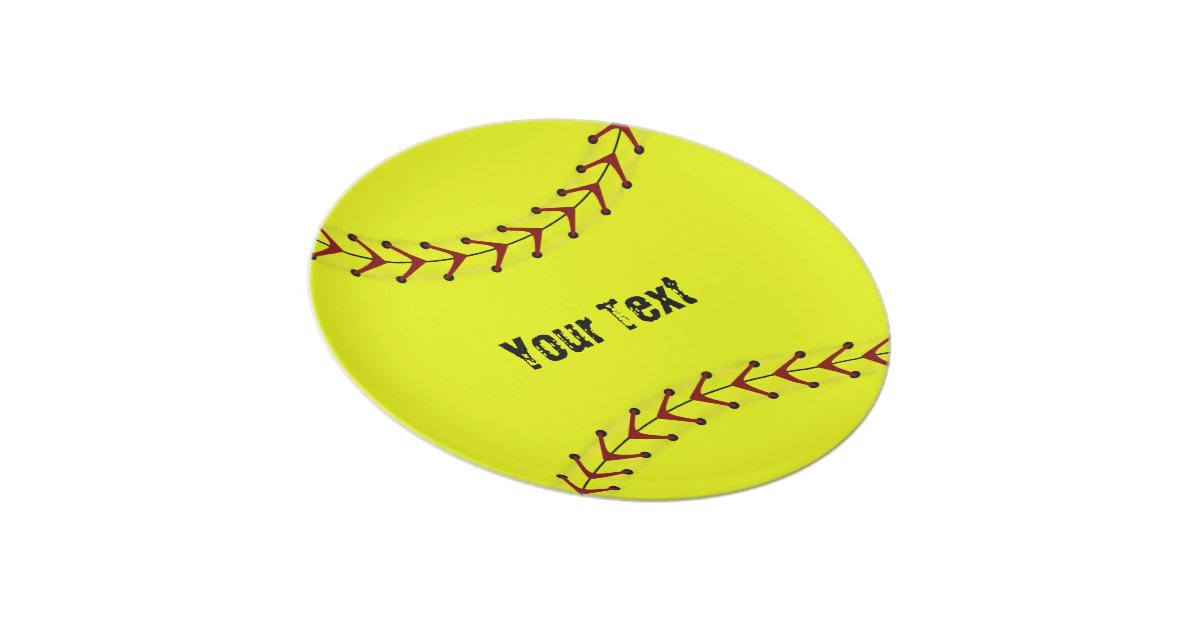fastpitch-softball-dinner-plate-zazzle