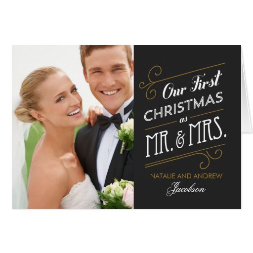 First Married Christmas Holiday Greeting Card Zazzle First Married Christmas Holiday Greeting Card Zazzle