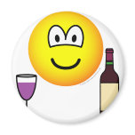 Wine drinking emoticon : Emoticons @ emofaces.com