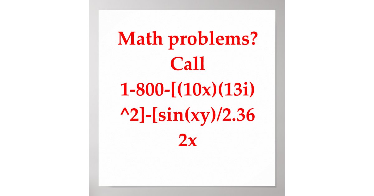 Funny Math Joke Poster Zazzle funny-math-joke-poster-zazzle