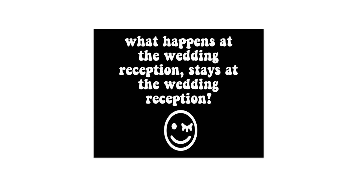 Funny Wedding Reception Postcard Zazzle Funny Wedding Reception Postcard Zazzle