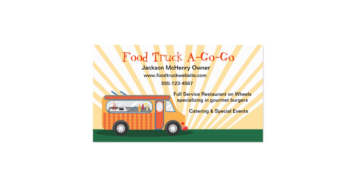 Gastro Food Truck Business Cards | Zazzle