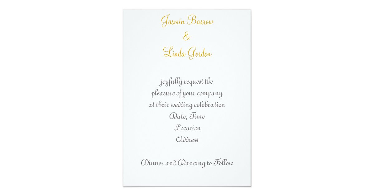 Gay Lesbian Elegant Wedding Invitation Zazzle