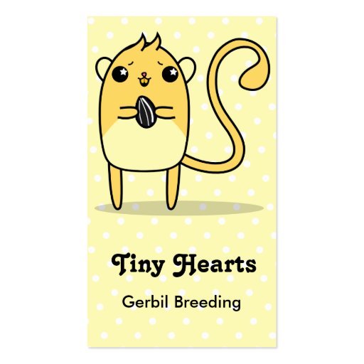 Gerbil Breeding Breeder Business Card Cute Cartoon Zazzle