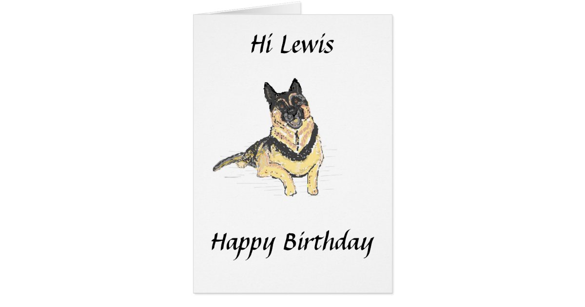 German Shepherd Dog Birthday Card Zazzle German Shepherd Dog Birthday Card Zazzle
