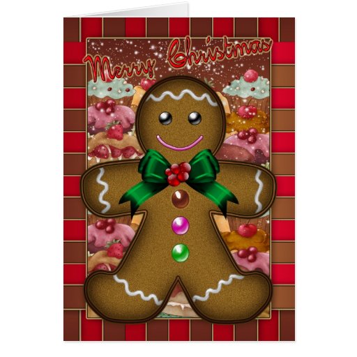 Gingerbread Christmas Cards, Gingerbread Christmas Card Templates ...