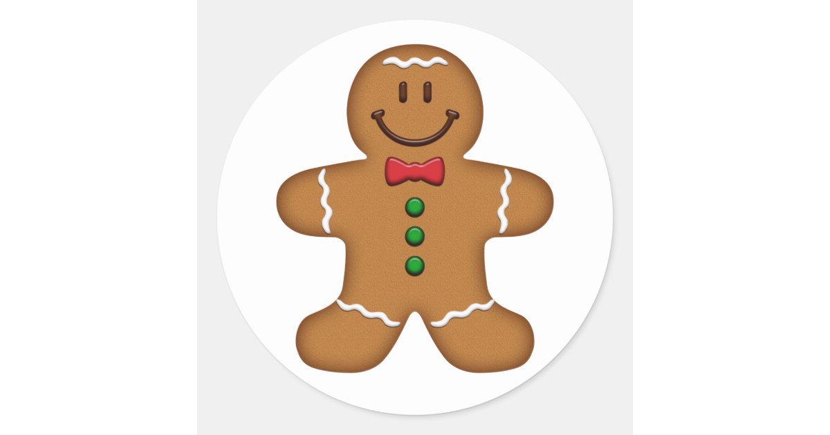 Gingerbread Man Sticker Zazzle